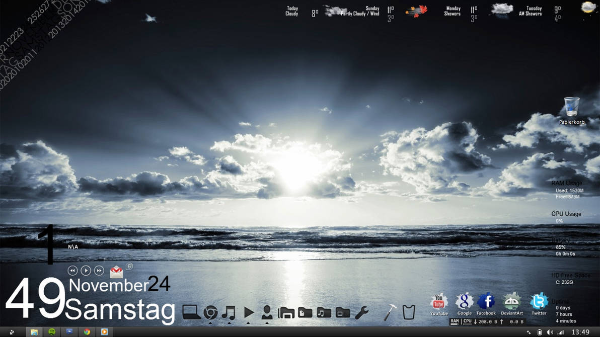 my desktop from my Second Laptop Rainmeter by anttiiiii on DeviantArt