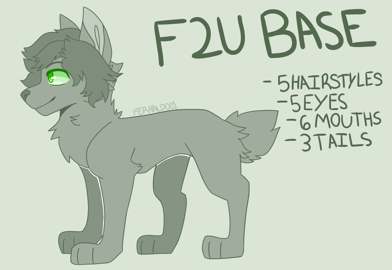 F2U Customizable Wolf Base by Fernaldo01 on DeviantArt