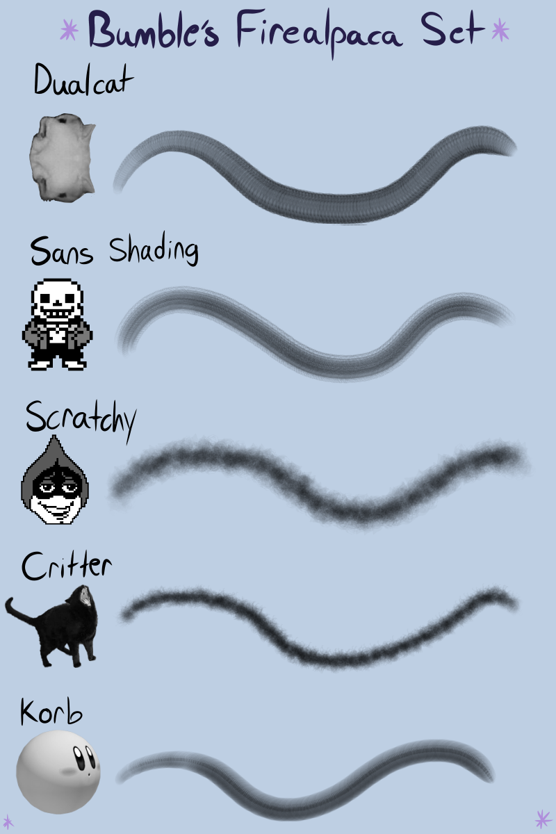 FireAlpaca Brushes I Made by BrumbleGum on DeviantArt