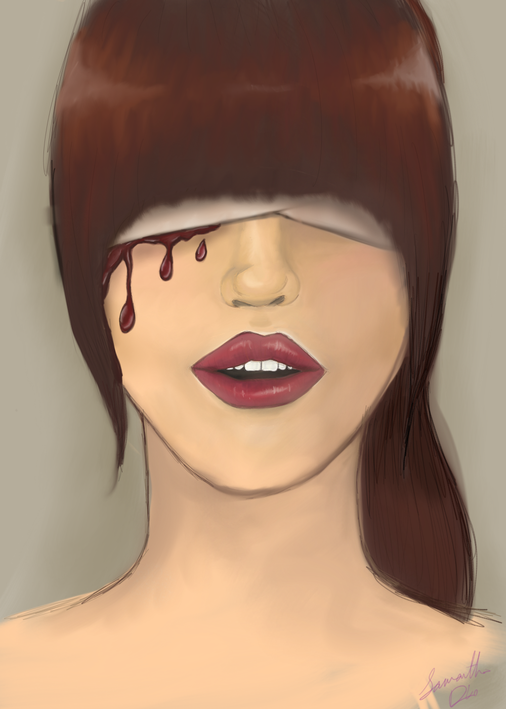 Scary girl portrait practice by MeowKitty97 on DeviantArt