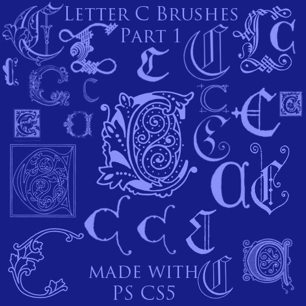 Letter C Brushes Set 1 by BohemianResources on DeviantArt