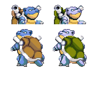 Blastoise Back sprite for GBA Roms and DS roms by Limitdistortion on ...