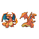 GBA Charizard backsprite by Limitdistortion on DeviantArt