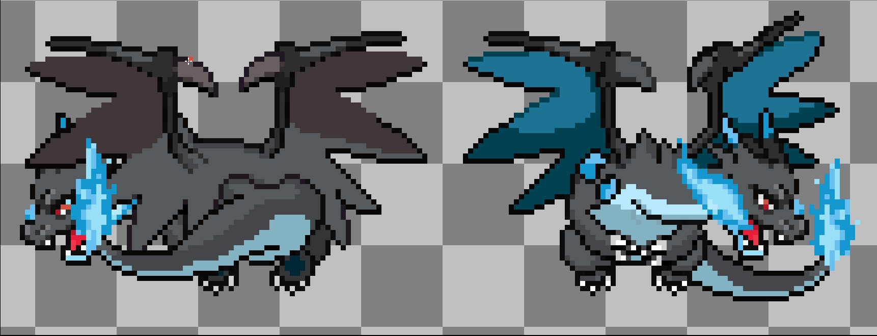 Mega Charizard X Back Sprite