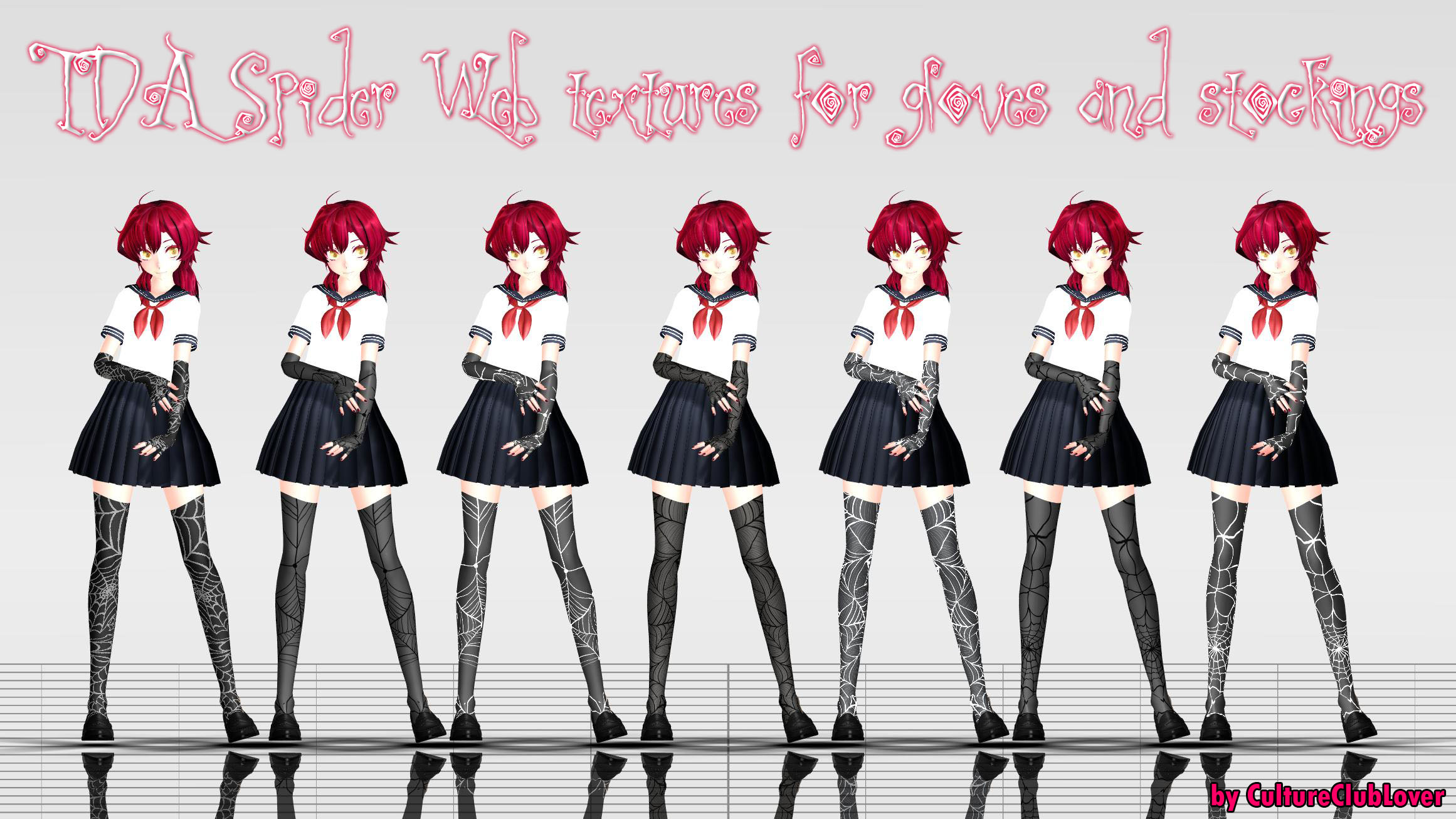 TDA Spider Web textures for gloves and stockings by CultureClubLover on ...