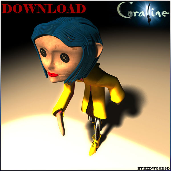 Coraline Model Download by REDWOOD3D on DeviantArt