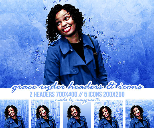 grace ryder headers/icons + blue by maygrants on DeviantArt