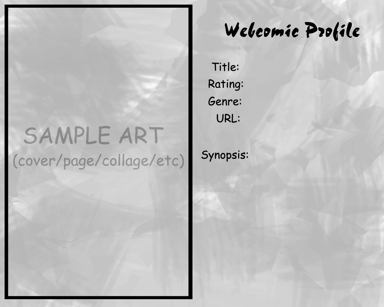Sample Comic Profile Template by ArtOfRivana on DeviantArt
