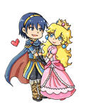 marth x peach by Tsubaki-Rishii on DeviantArt
