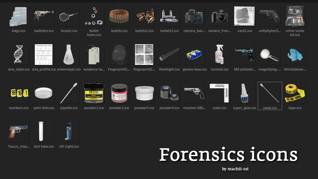Forensics icons by Machii-csi on DeviantArt
