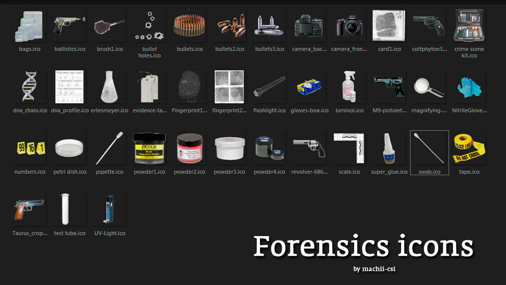Forensics icons by Machii-csi on DeviantArt