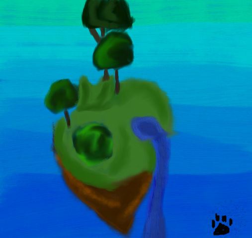 Minecraft island re-drawn by Arktikwolff on DeviantArt