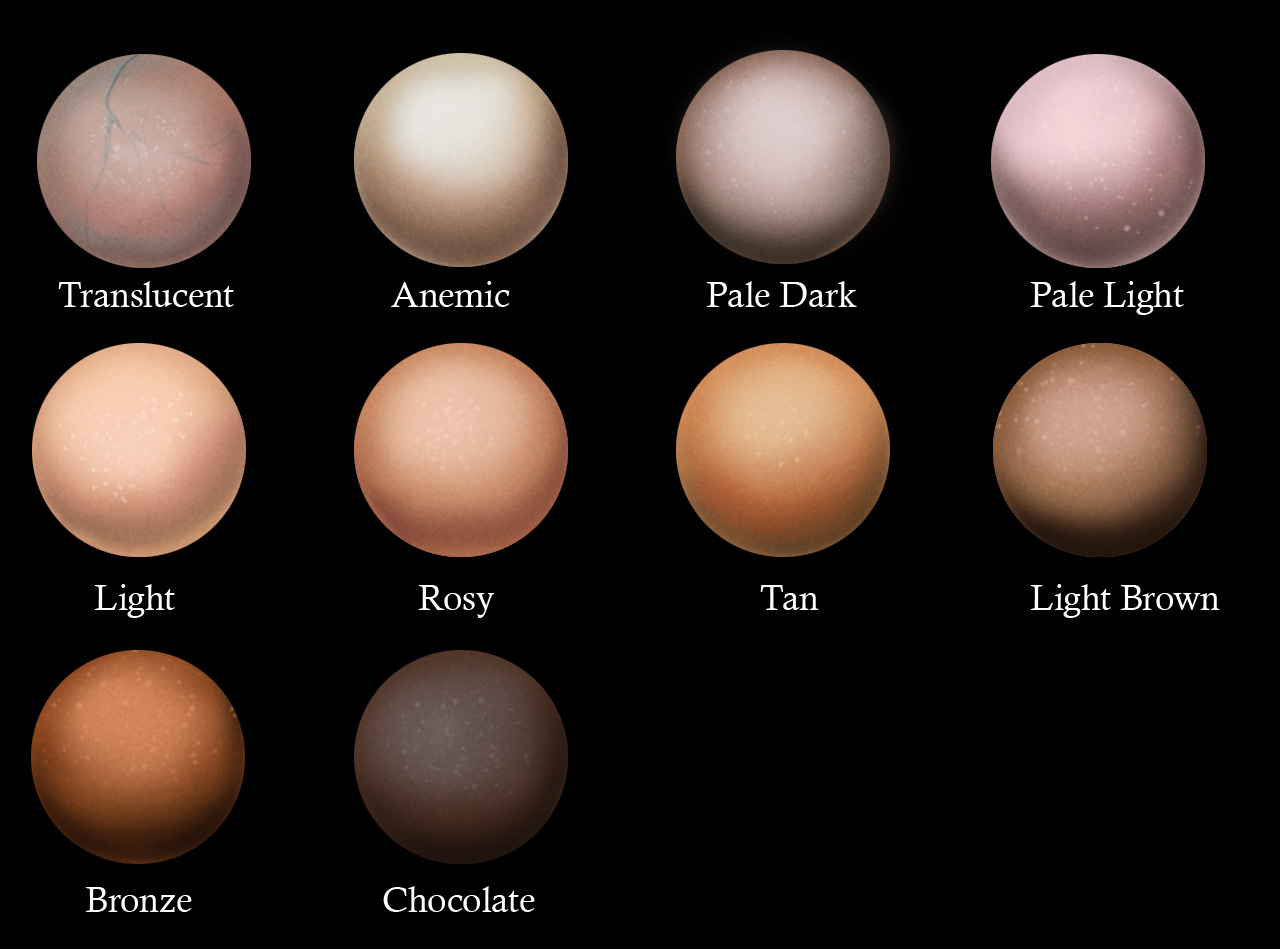 Skin Swatches 2 By Daylightdreams On DeviantArt