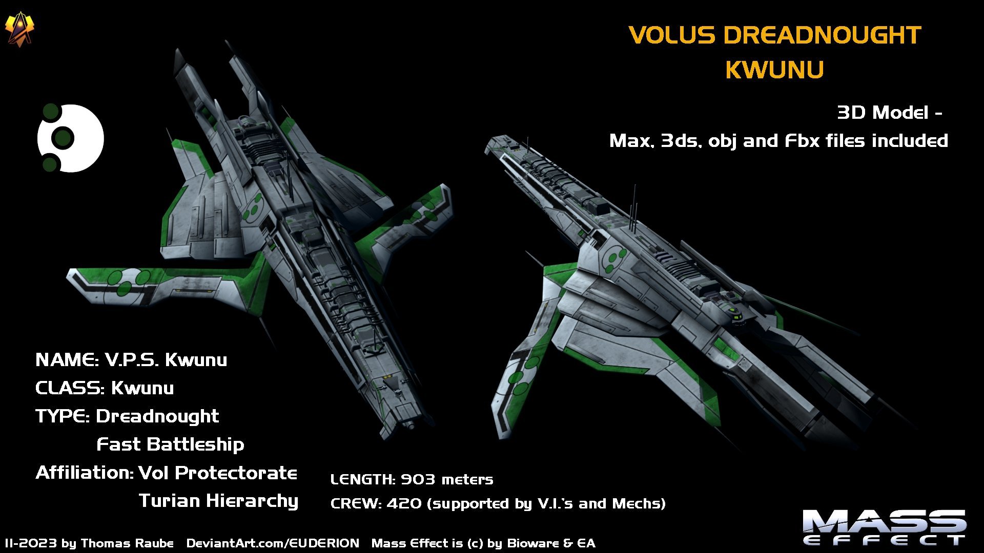 Volus Kwunu Dreadnought 3d Model by Euderion on DeviantArt