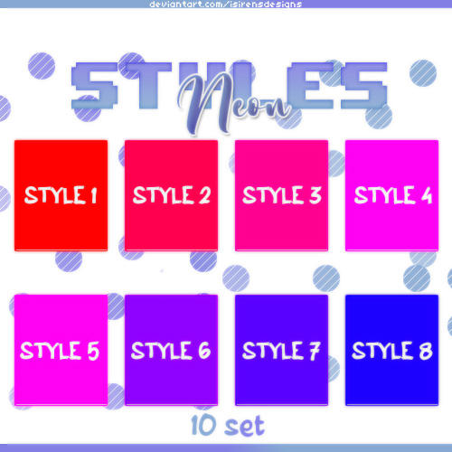 Resource 195 ~ Neon Lights {Styles} by ISirensDesigns on DeviantArt