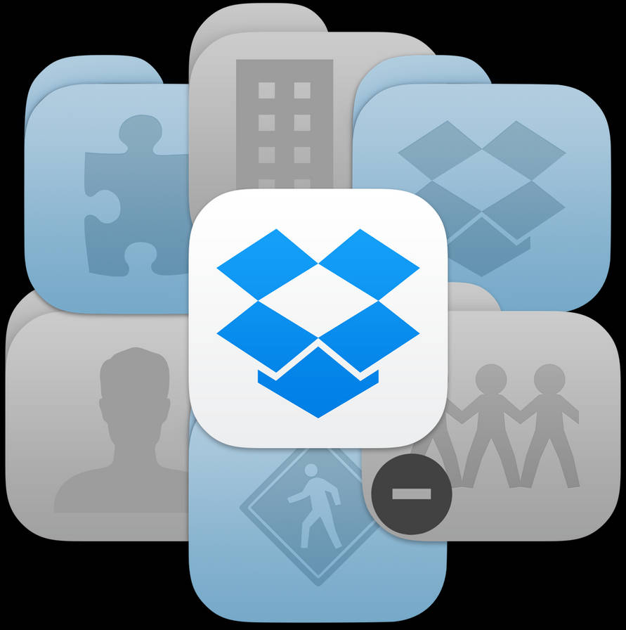 iOS style Dropbox and Dropbox folder icons by ChilliTrav on DeviantArt