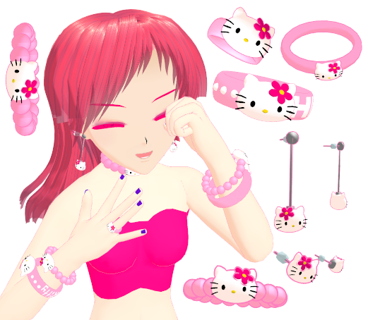MMD Hello Kitty Accessories Download by Aira-Melody on DeviantArt