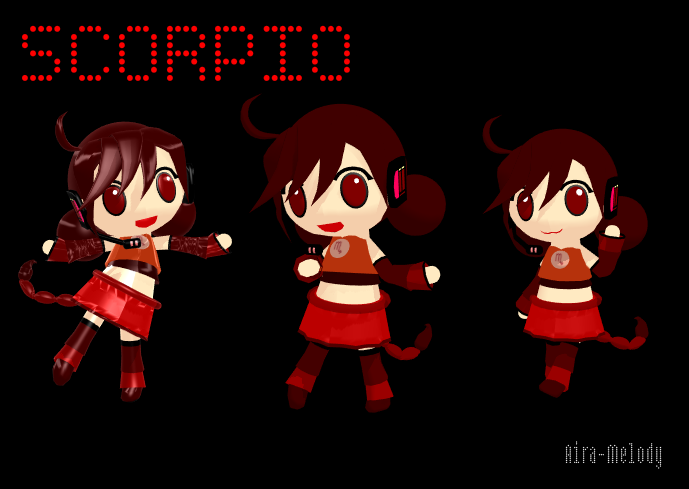 MMDZodiac - Chibi Scorpio Miku + Download by Aira-Melody on DeviantArt