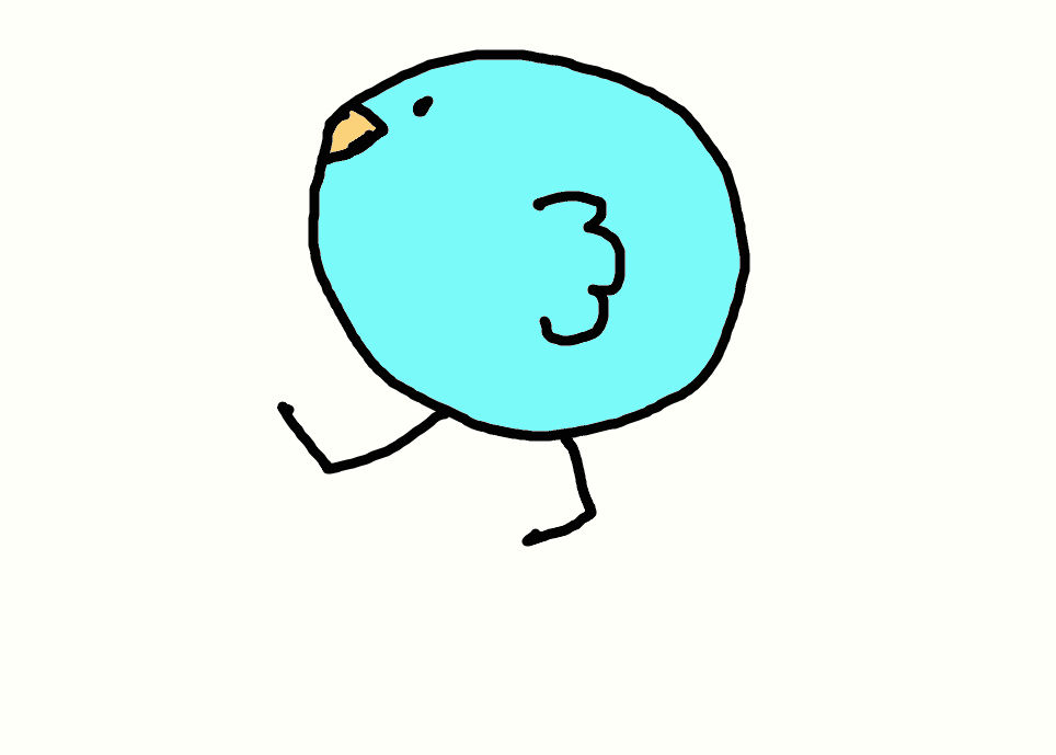 Very Round Blue Bird by kaylaber on DeviantArt