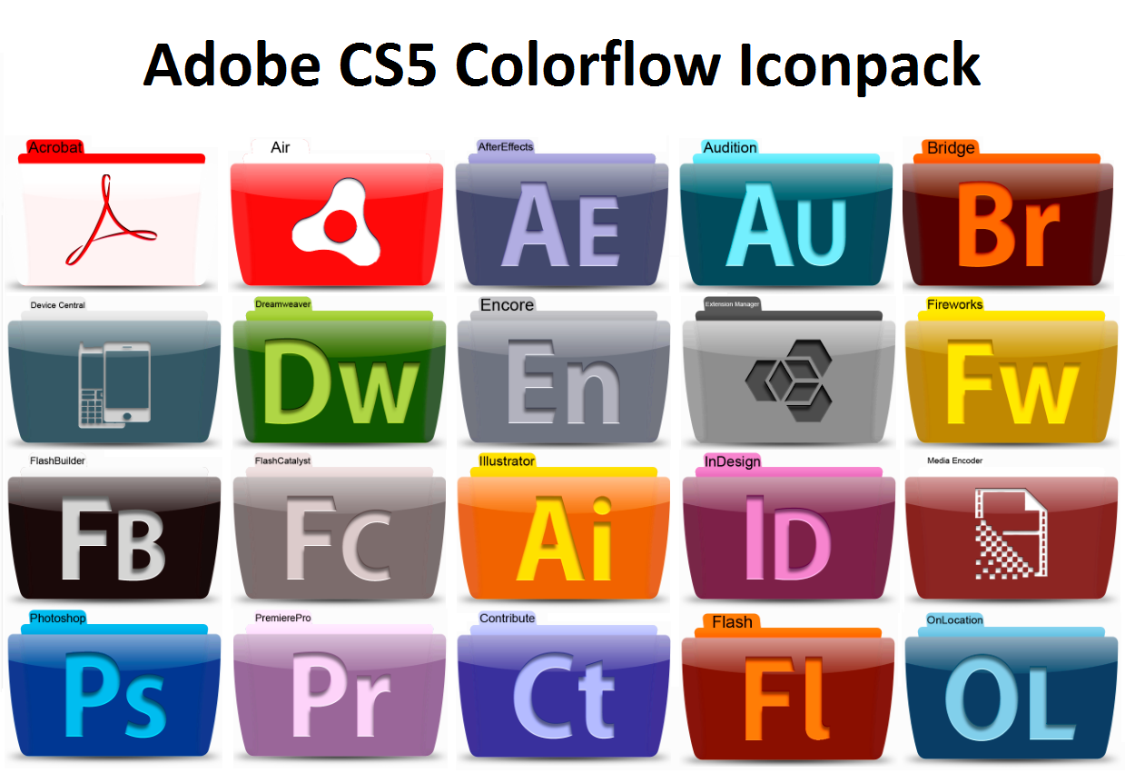 Adobe CS5 Colorflow Iconpack by SamirPA on DeviantArt