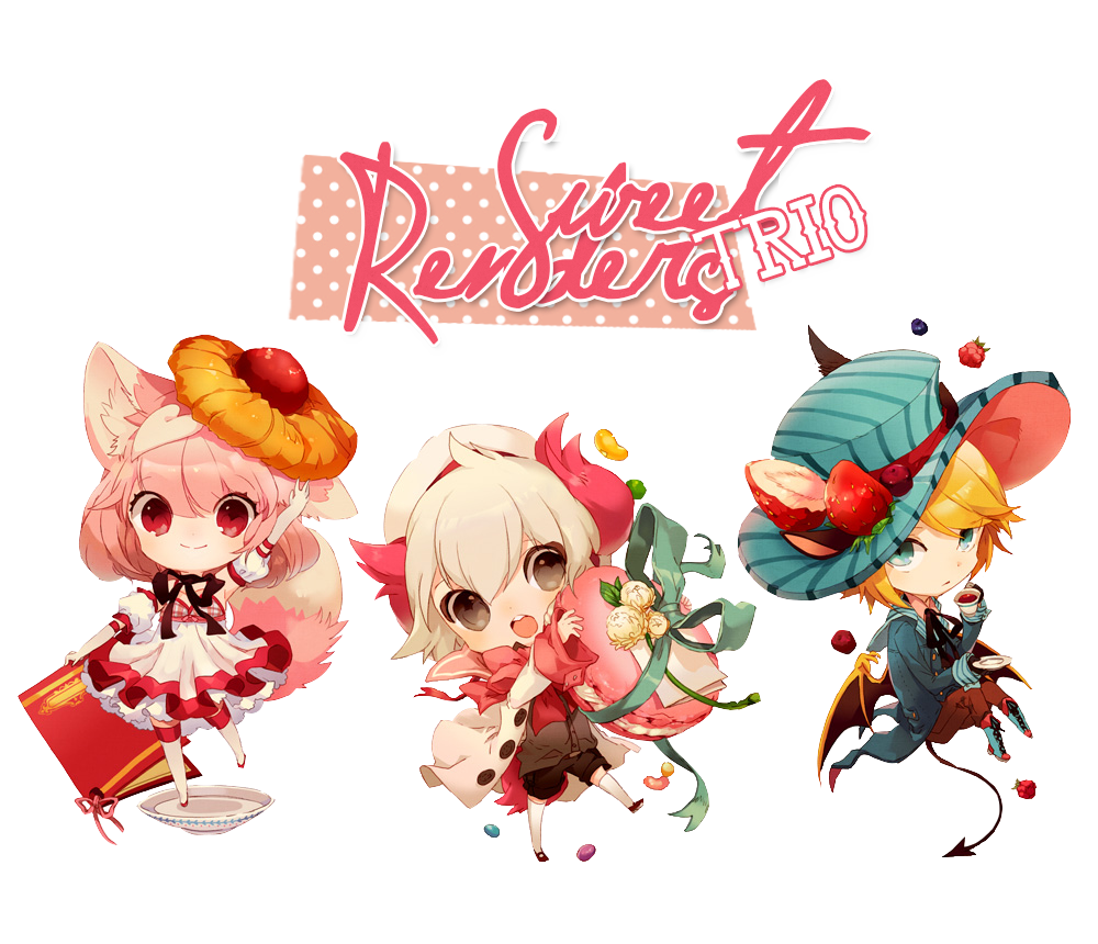 Sweet trio render pack by Milkshake07041776 on DeviantArt