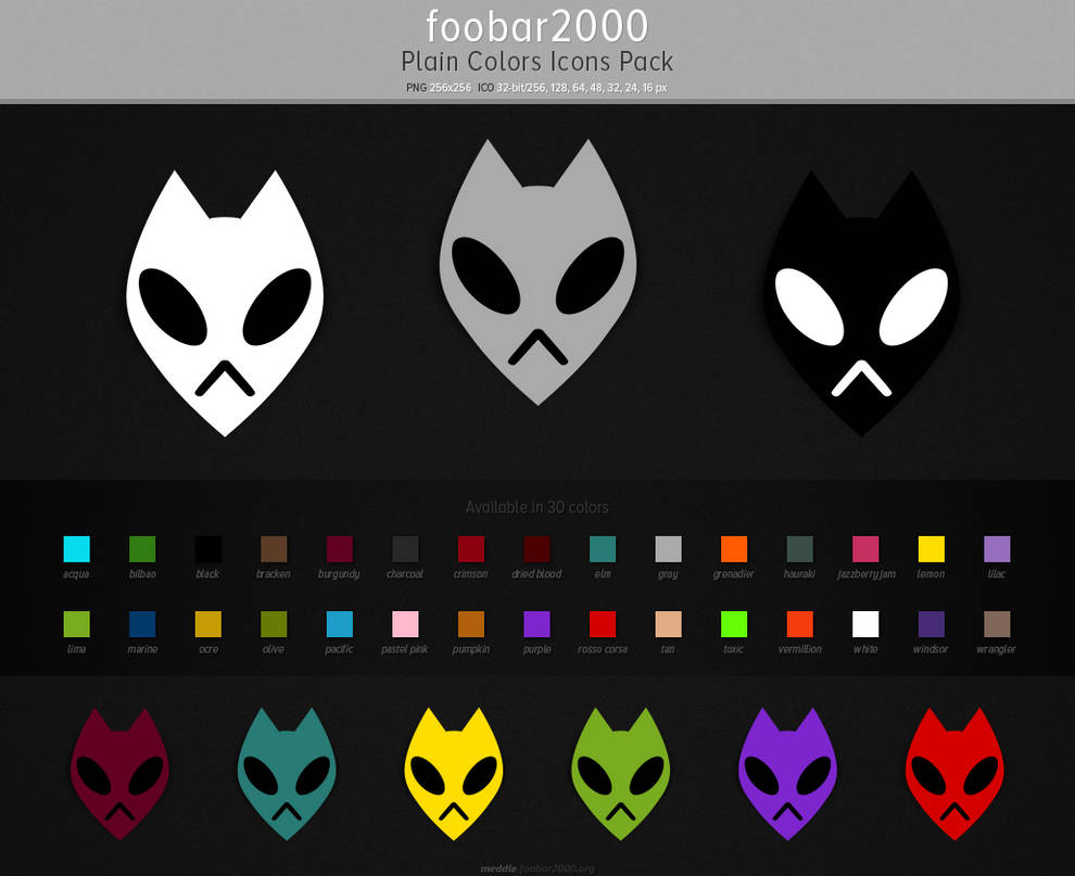 foobar2000 Logo - Plain Colors Icons Pack by Sgt-Meddle on DeviantArt