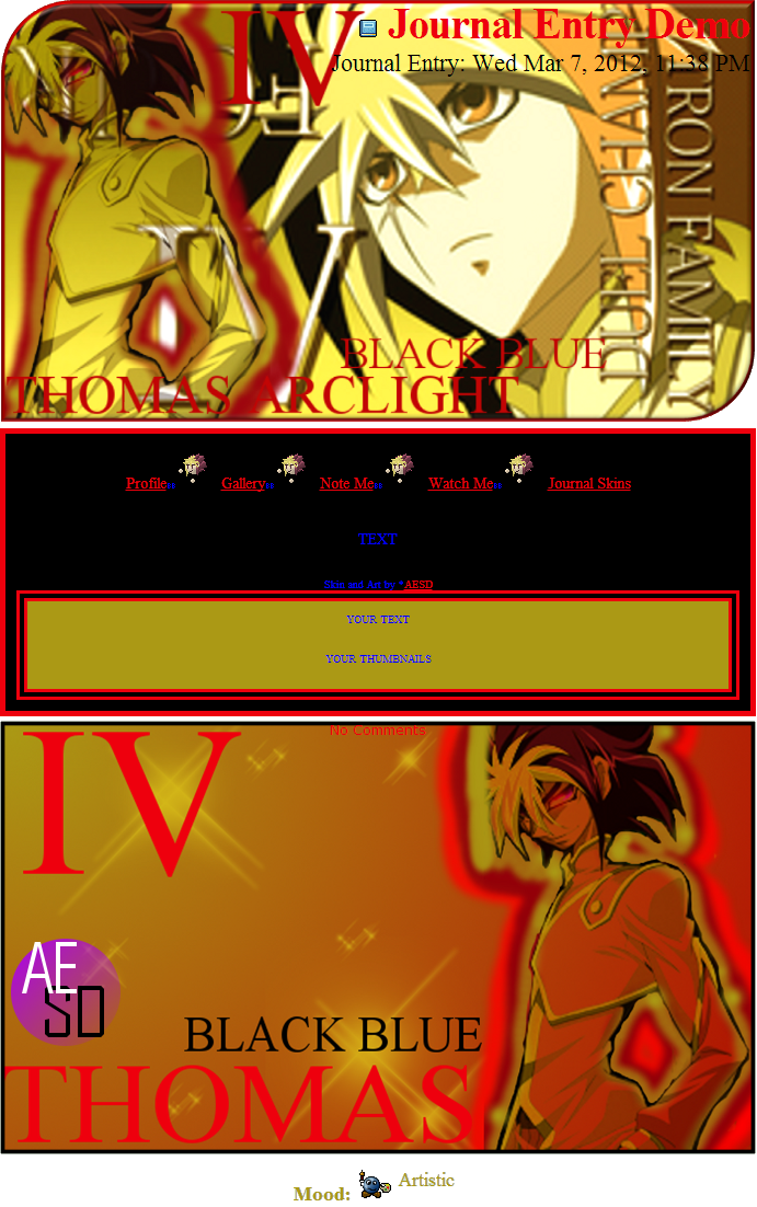 Yu-Gi-Oh! Zexal Thomas Arclight Journal CSS by AESD on DeviantArt