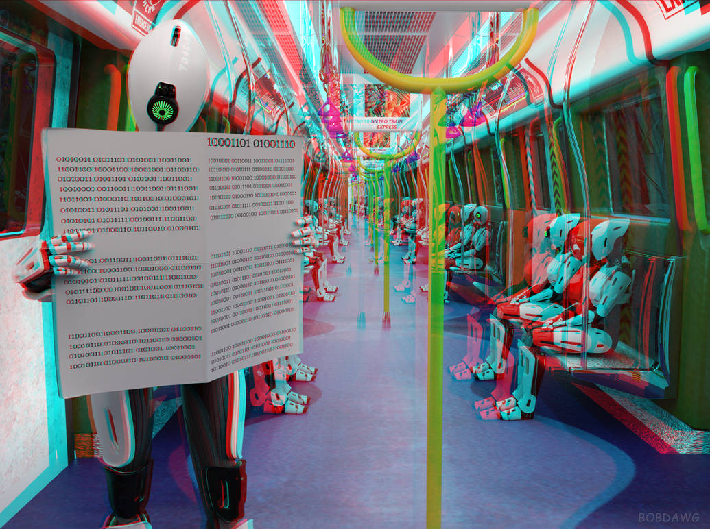 3D Anaglyph - Off to Work by bob-dawg on DeviantArt