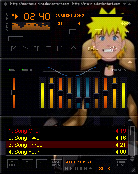 Winamp 2 skin: goth Naruto Uzumaki by R-u-n-a on DeviantArt