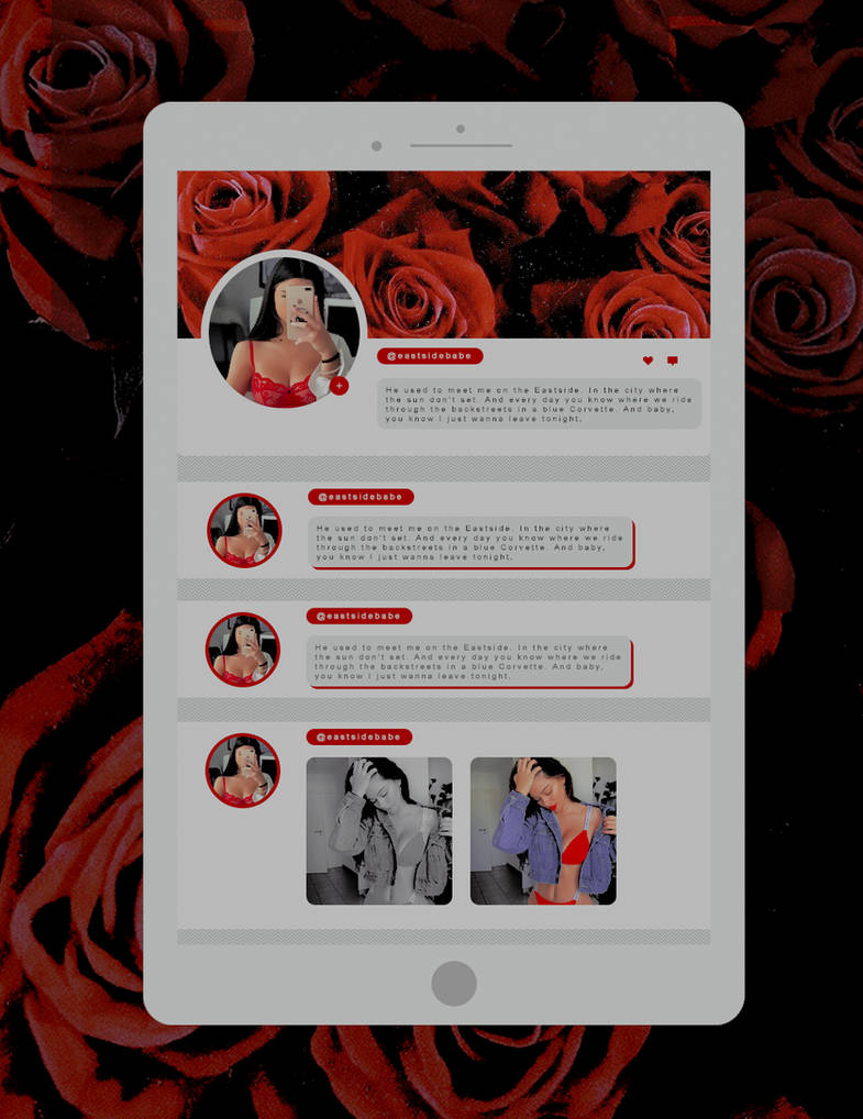 Social media template - twitter inspired by lvcifcrsrcs on DeviantArt