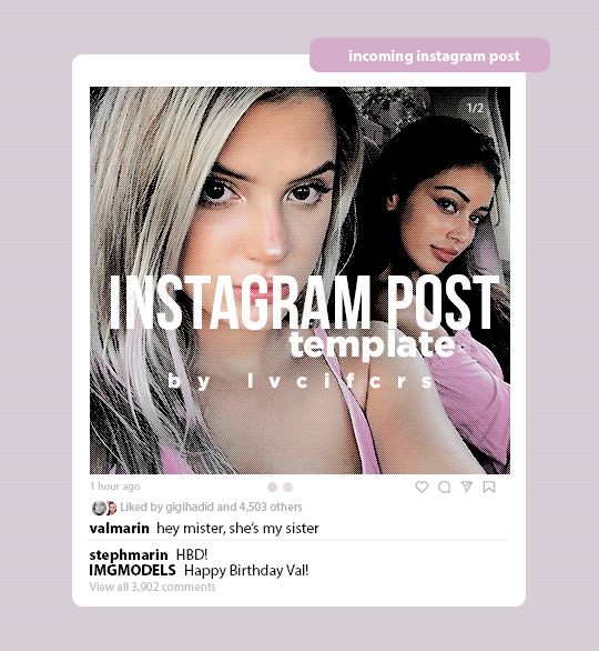 Instagram post template by lvcifcrsrcs on DeviantArt