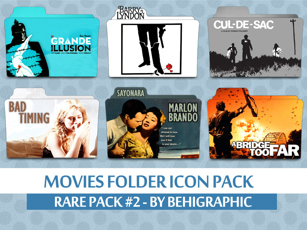 Movies Folder Icons - Rare Pack #2 by behigraphic on DeviantArt