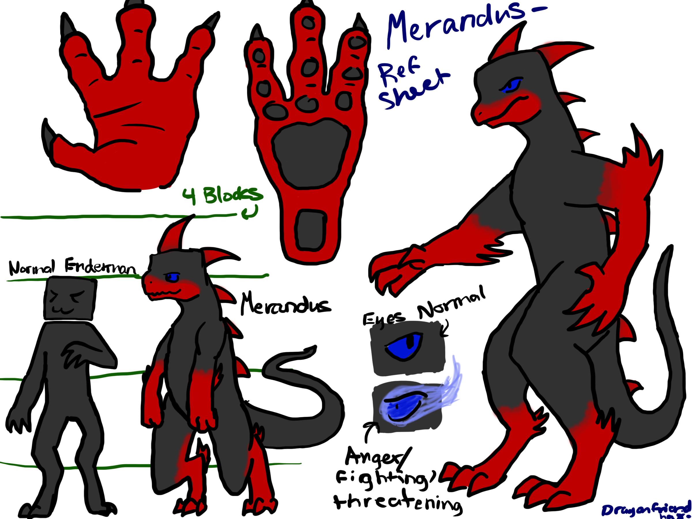 Merandus Enderman OC REF Sheet by NoelaniEternal on DeviantArt