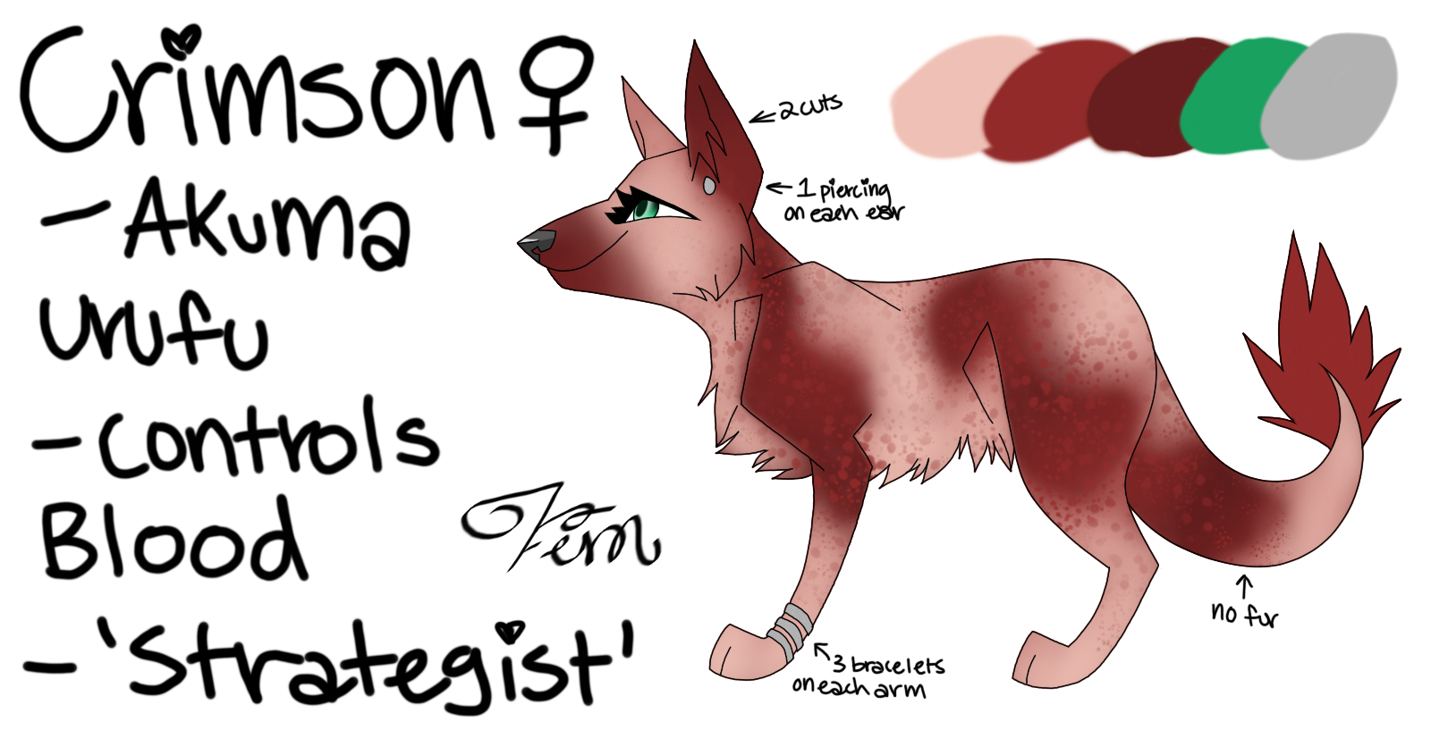 Crimson Reference Sheet by Fernfrost21 on DeviantArt