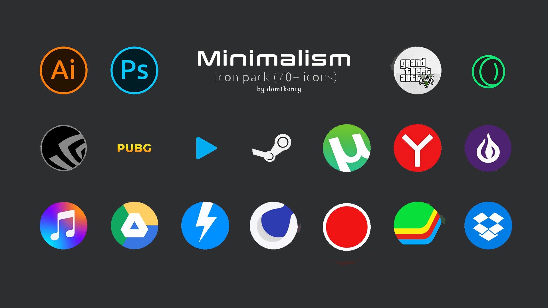 Minimalism icons by dom1k0nty on DeviantArt
