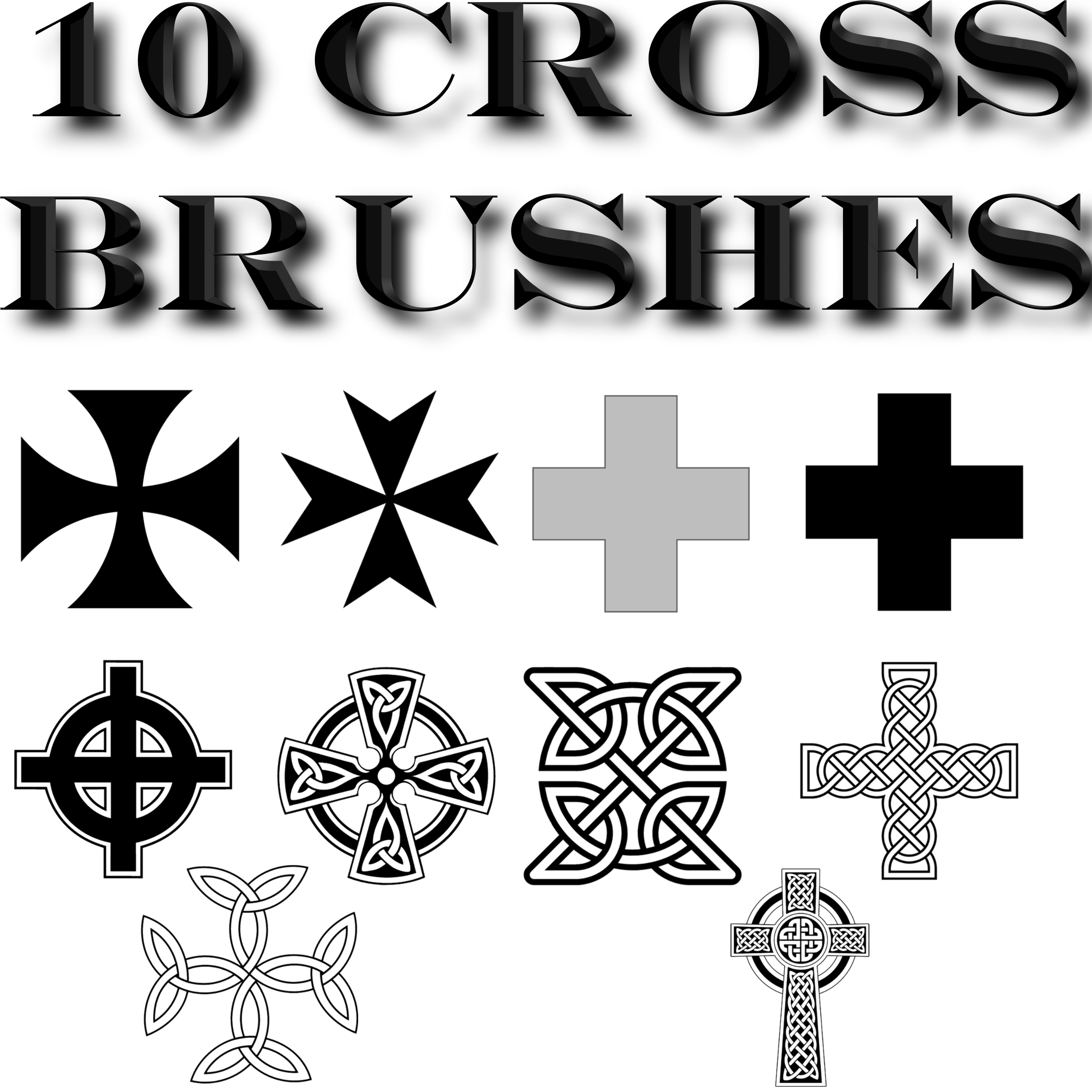 10 Cross Brushes by LookCrazy on DeviantArt