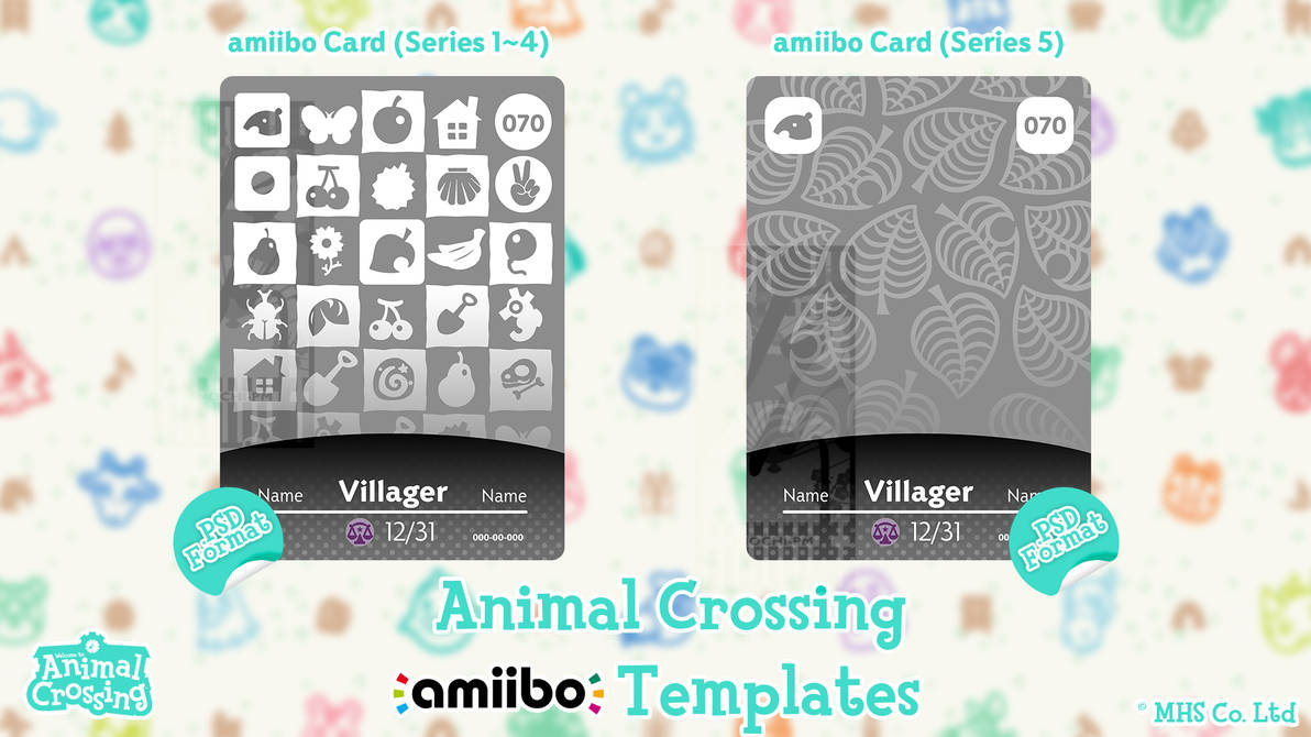 Animal Crossing amiibo card Template V2 by Inochi-PM on DeviantArt