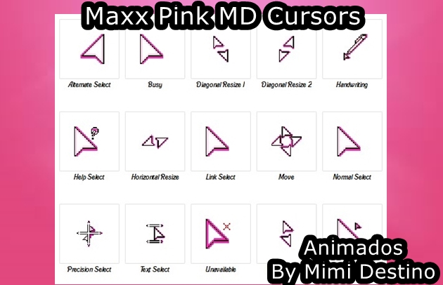 Maxx Pink Cursors / Cursores / Punteros by Nalexnu on DeviantArt