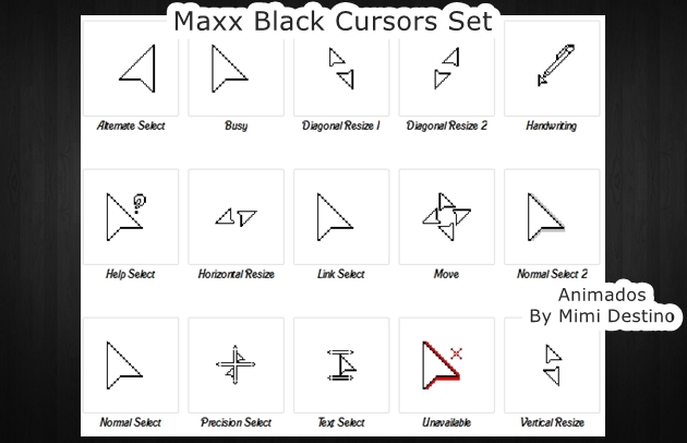 Maxx Black Cursors Set / cursores / punteros by Nalexnu on DeviantArt