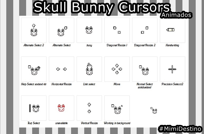 Skull Bunny Halloween Cursors Cursores by Nalexnu on DeviantArt