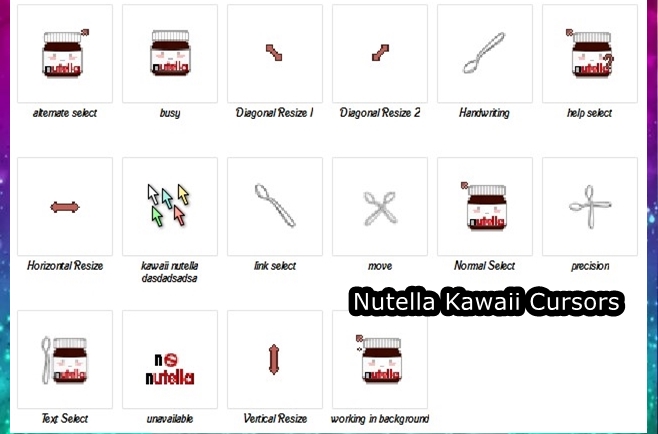 Nutella Kawaii Cursors Cursores by Nalexnu on DeviantArt