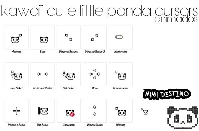 Kawaii Cute Little Panda Cursors by Nalexnu on DeviantArt