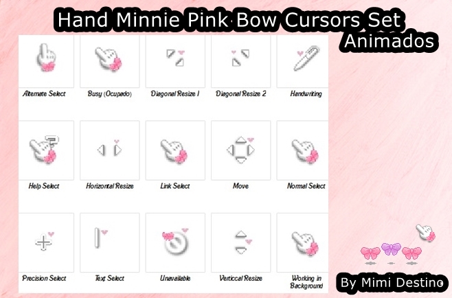 Cute Hand Minnie Pink Bow Cursors Cursores by Nalexnu on DeviantArt