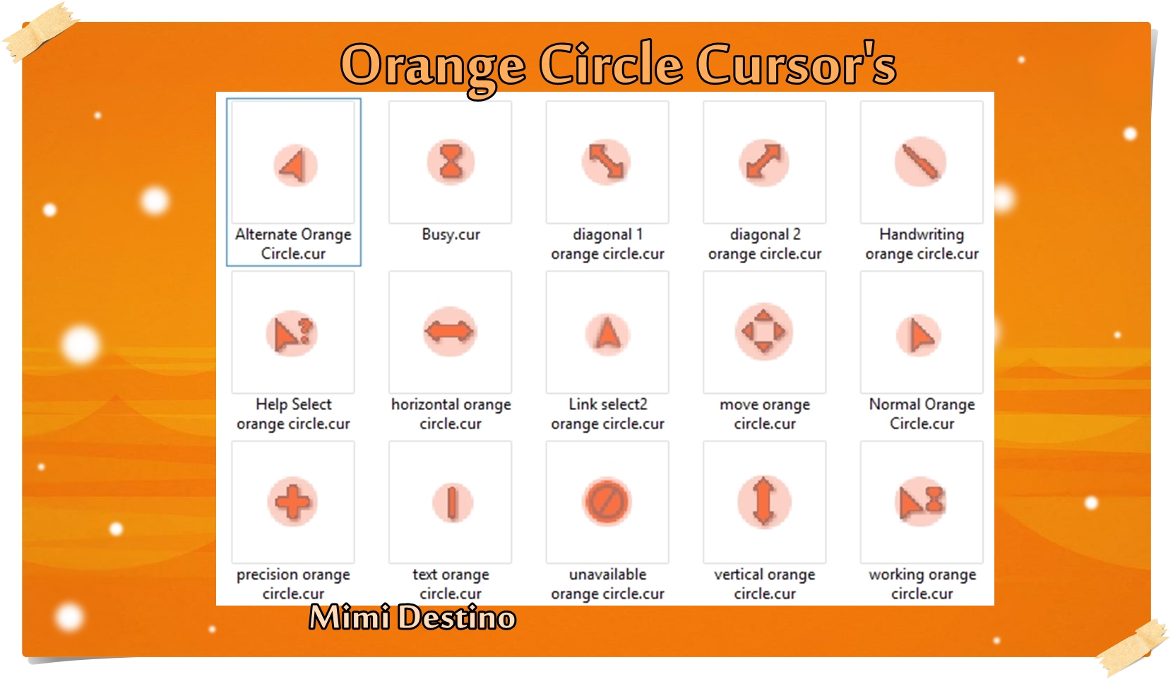 Orange Circle Cursors Punteros Cursores by Nalexnu on DeviantArt