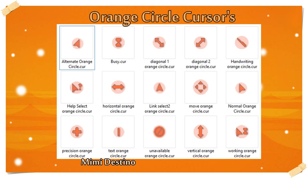 Orange Circle Cursors Punteros Cursores by Nalexnu on DeviantArt