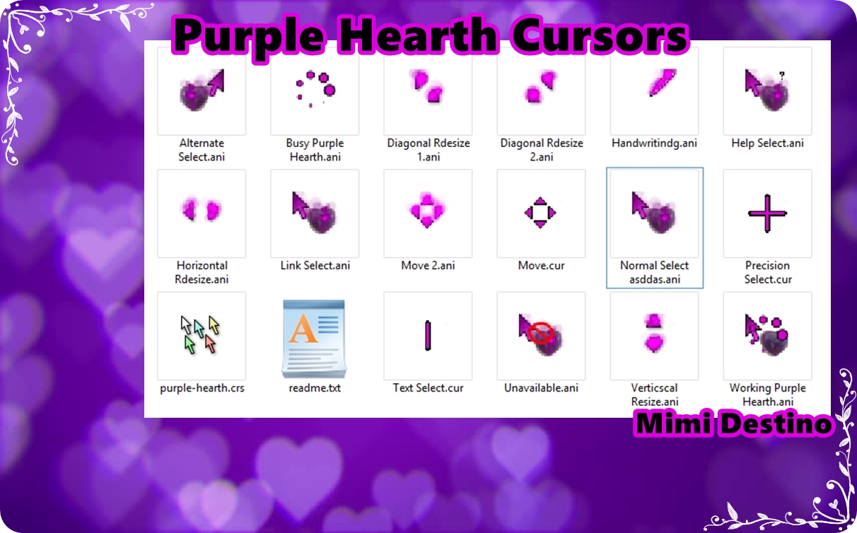 Purple Hearth Cursors Punteros Cursores by Nalexnu on DeviantArt