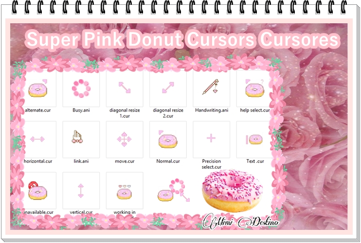 Super Pink Donut Cursors Cursores by Nalexnu on DeviantArt