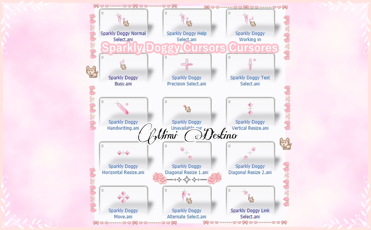 Sparkly Doggy Cursors Cursores by Nalexnu on DeviantArt