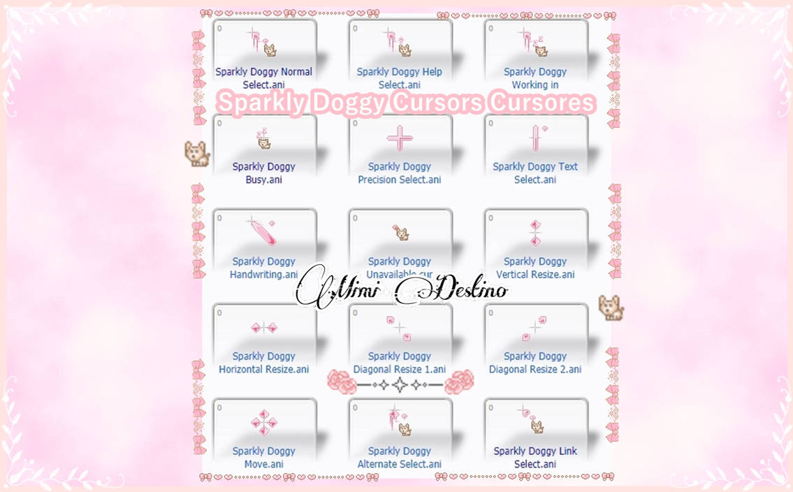Sparkly Doggy Cursors Cursores by Nalexnu on DeviantArt