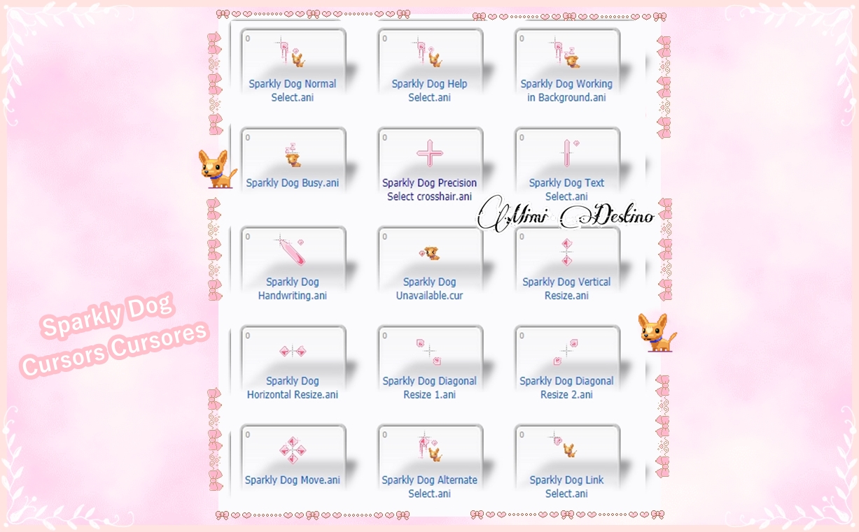 Sparkly Dog Cursors Cursores by Nalexnu on DeviantArt